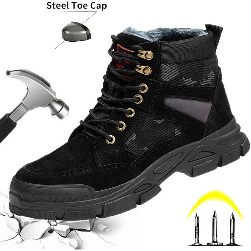DianSen Non Slip Indestructible Platform Boots For Men Work Safety ...
