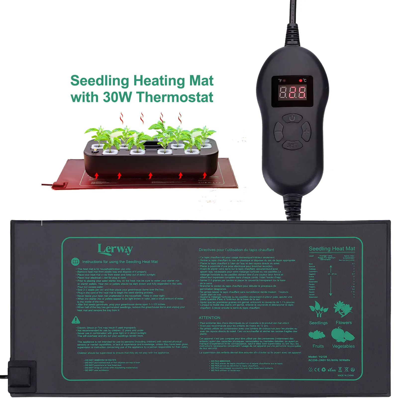 Indoor-Seedling-Heating-Mat-with-30W-Thermostat-IP67-Waterproof-Heating ...