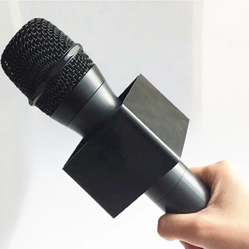1Pc-Square-Microphone-Flag-Mic-Station-Cube-Interview-Square-Box-Holder ...