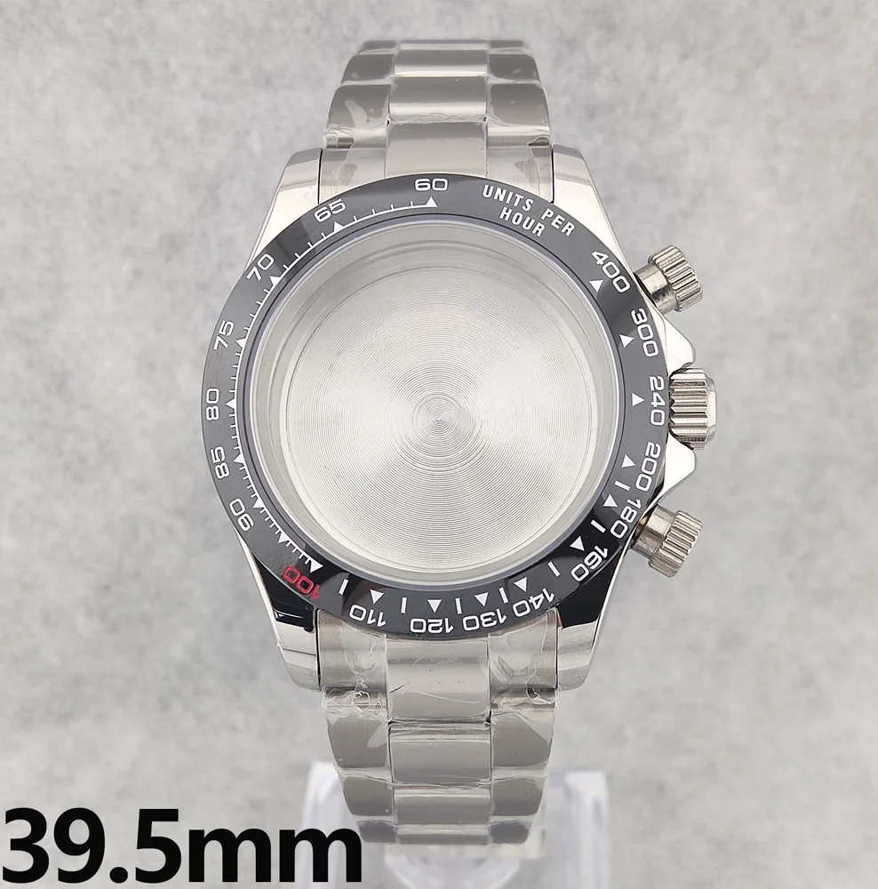 New-39-5mm-Watch-Case-VK63-Case-Stainless-Steel-Sapphire-Glass-Case ...