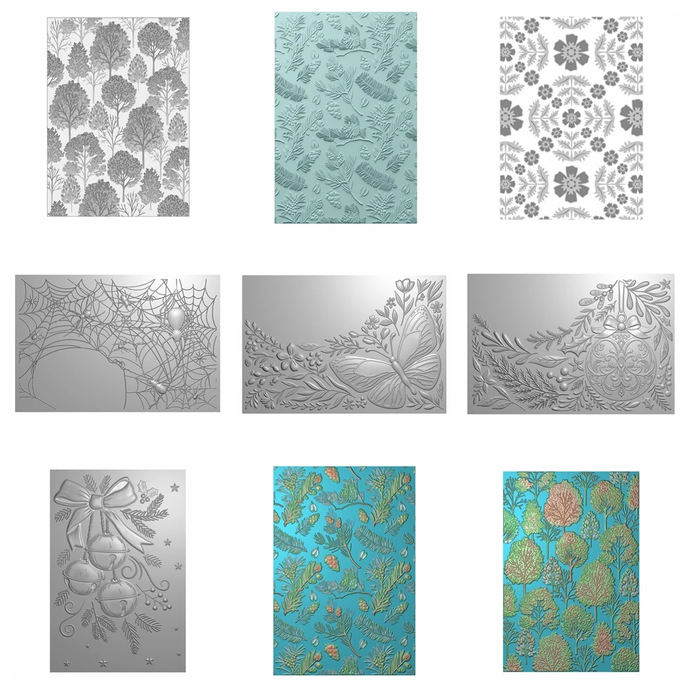 Halloween Christmas 3D Embossing Folder Spider Web Butterfly Background ...
