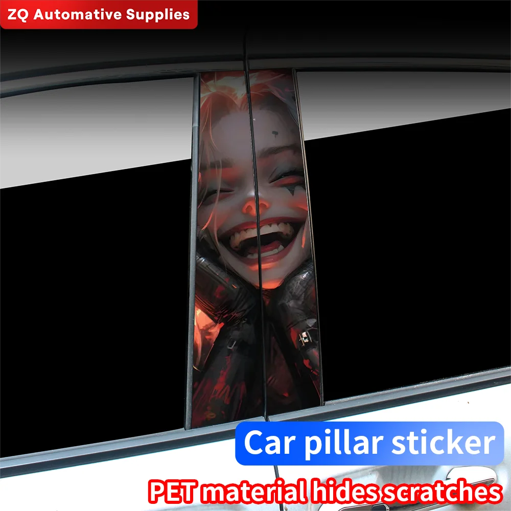 Joker-Girl-Car-Stickers-Auto-B-pillar-Car-Center-Column-Decoration ...