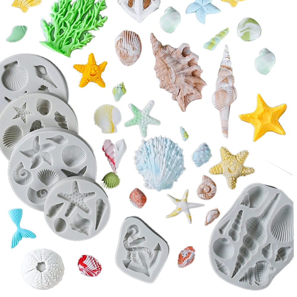 Shell Moulds Silicone Cakes | Fish Silicone Mold Fondant | Silicone ...