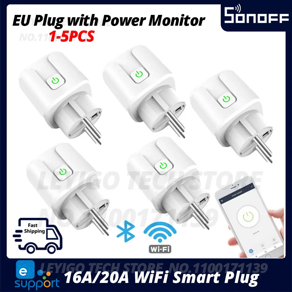 1-5PCS-TUYA-WiFi-Smart-Plug-EU-16A-20A-Smart-Home-Socket-Power-Monitor ...