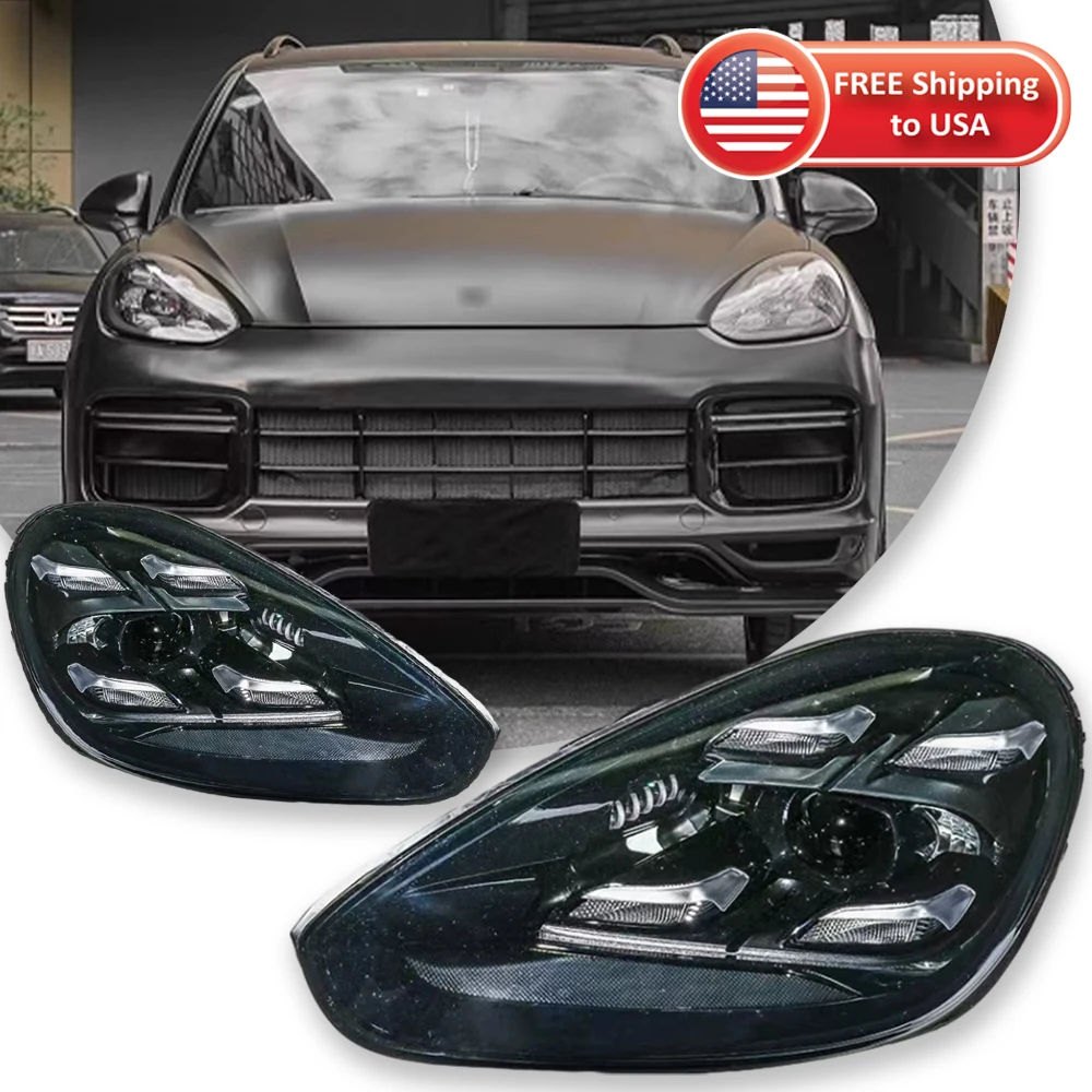 Car LED Headlight For Porsche Cayenne 958.2 2015-2017 Front Head Light ...