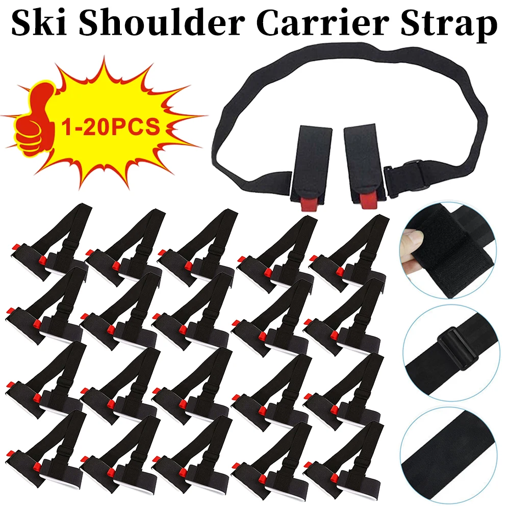 1-20pcs-Ski-Shoulder-Carrier-Strap-Adjustable-Ski-and-Pole-Strap-Pole ...