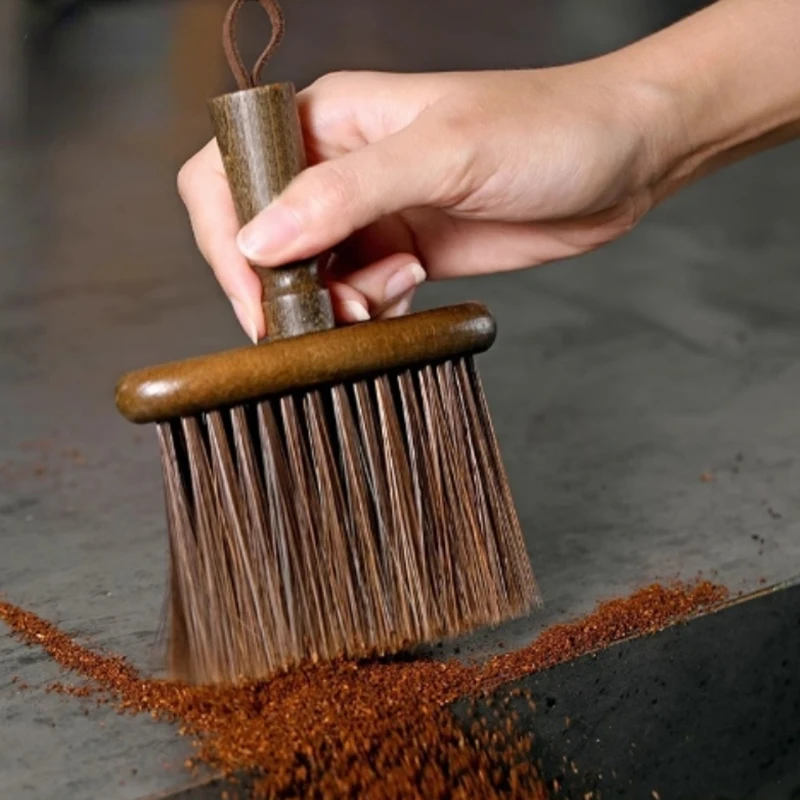Coffee Powder Cleaning Brush Dusting Accessories Wooden Coffee Grinder ...