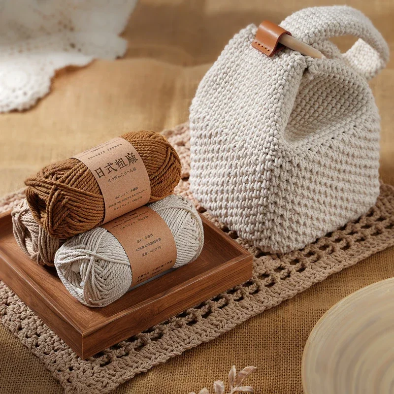 100g-Yarn-Japanese-style-Coarse-Linen-Hook-Hat-Thread-Anti-pilling-High ...