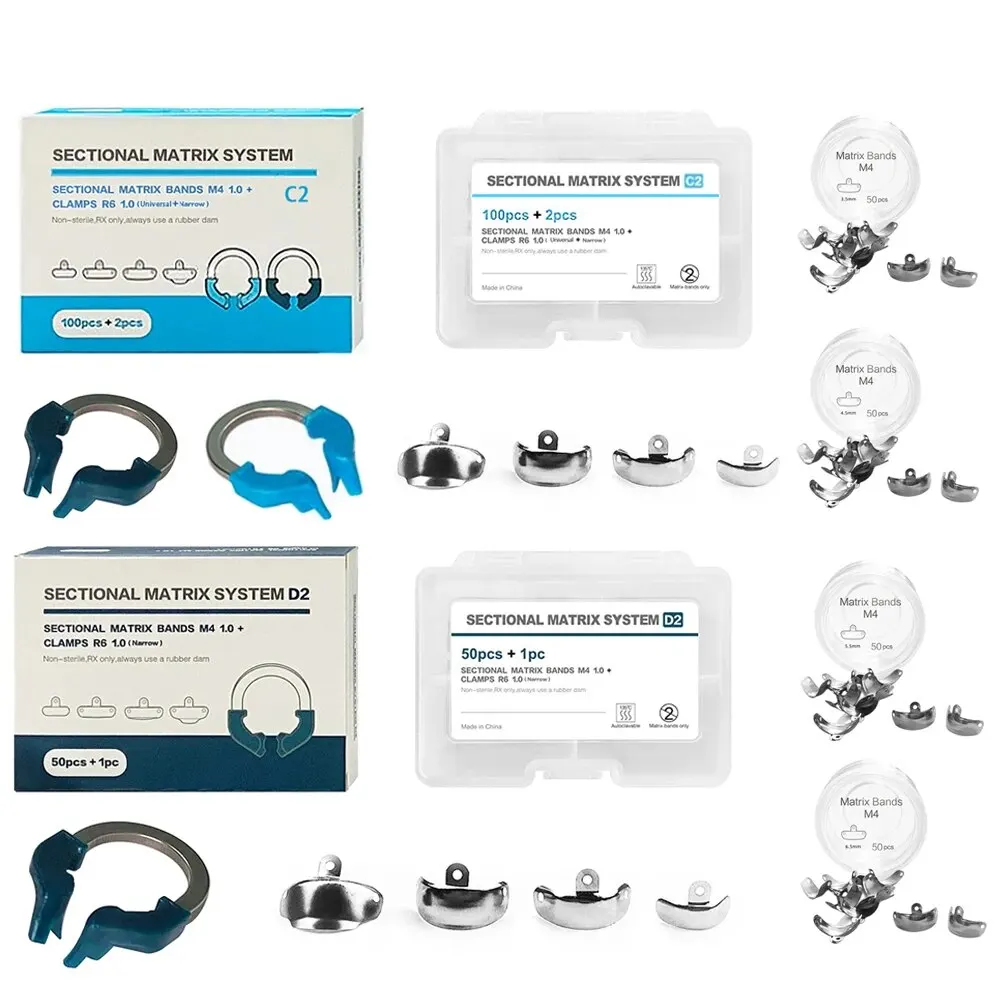 Dental-Matrix-Bands-Clamp-Sectional-Contoured-Matrix-System-Metal ...