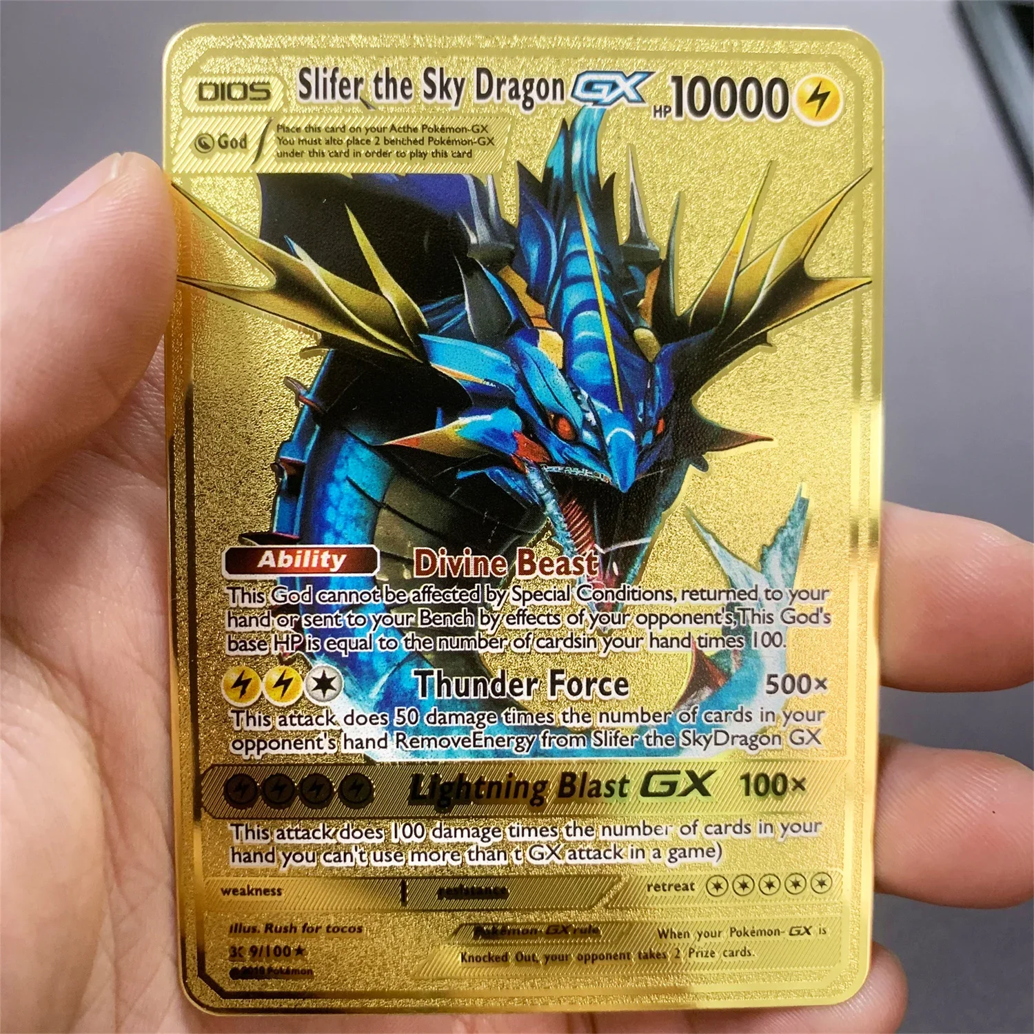 10000 Point Arceus Vmax Metal Cards Diy Card Pikachu Charizard Gold ...