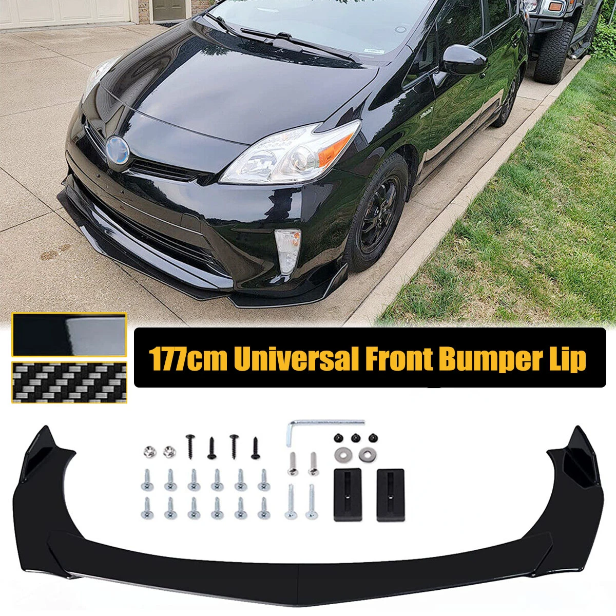 4PCS-Universal-Front-Bumper-Lip-Chin-Spoiler-For-Toyota-Prius-2001-2021 ...