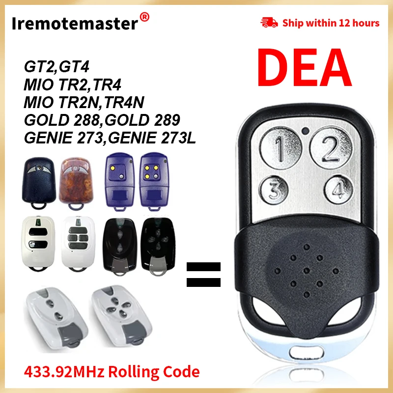For-DEA-GT2-GT4-DEA-MIO-TR2-TR4-433mhz-Garage-Remote-Control-DEA-Gate ...