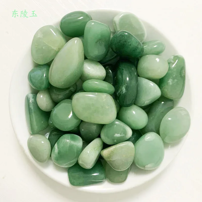 100g Natural Green Tangling Jade Tumbled Stones Crystals Mineral ...
