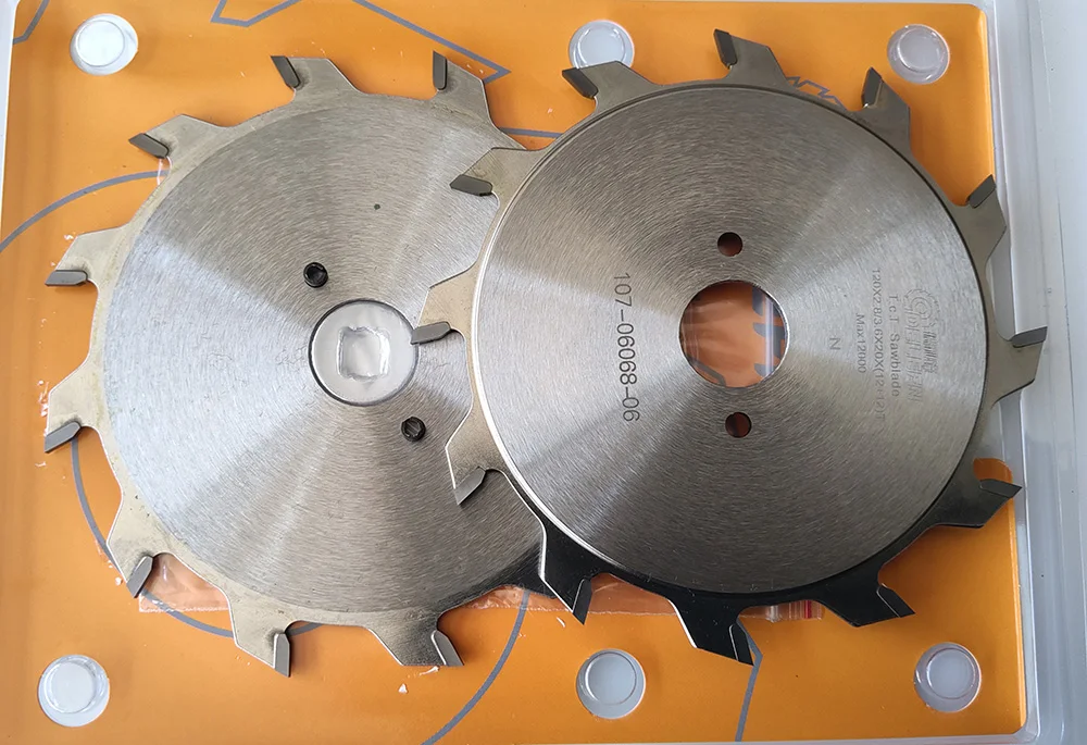120mm (12+12)T Woodworking Circular Scoring Saw Blade Diamond Cutting ...
