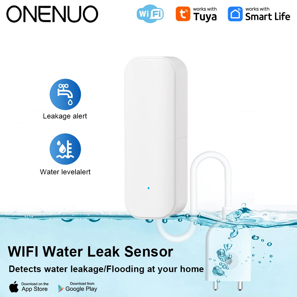 ONENUO-Tuya-Smart-Flood-Leakage-Sensor-Remote-Monitor-WiFi-Water ...