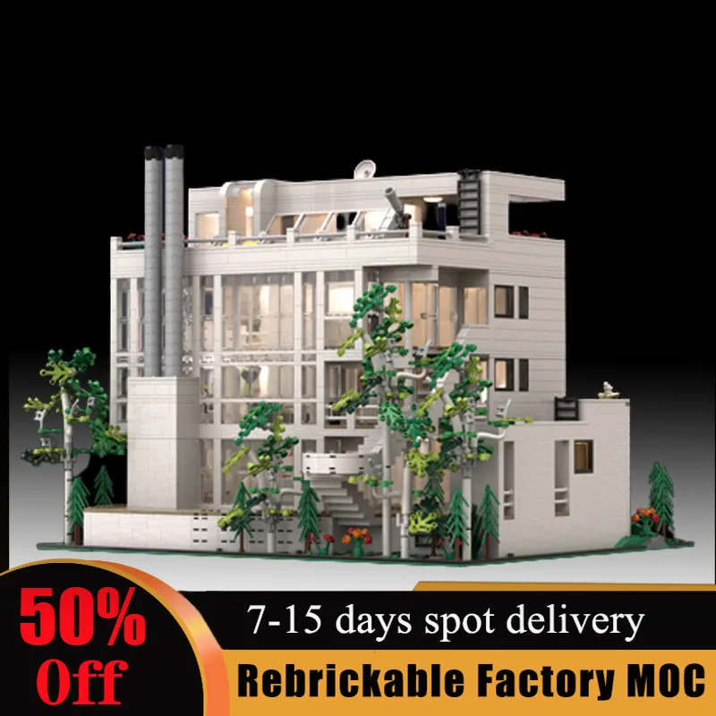 5283pcs Douglas House of Richard Meier Building Blocks Customized MOC ...