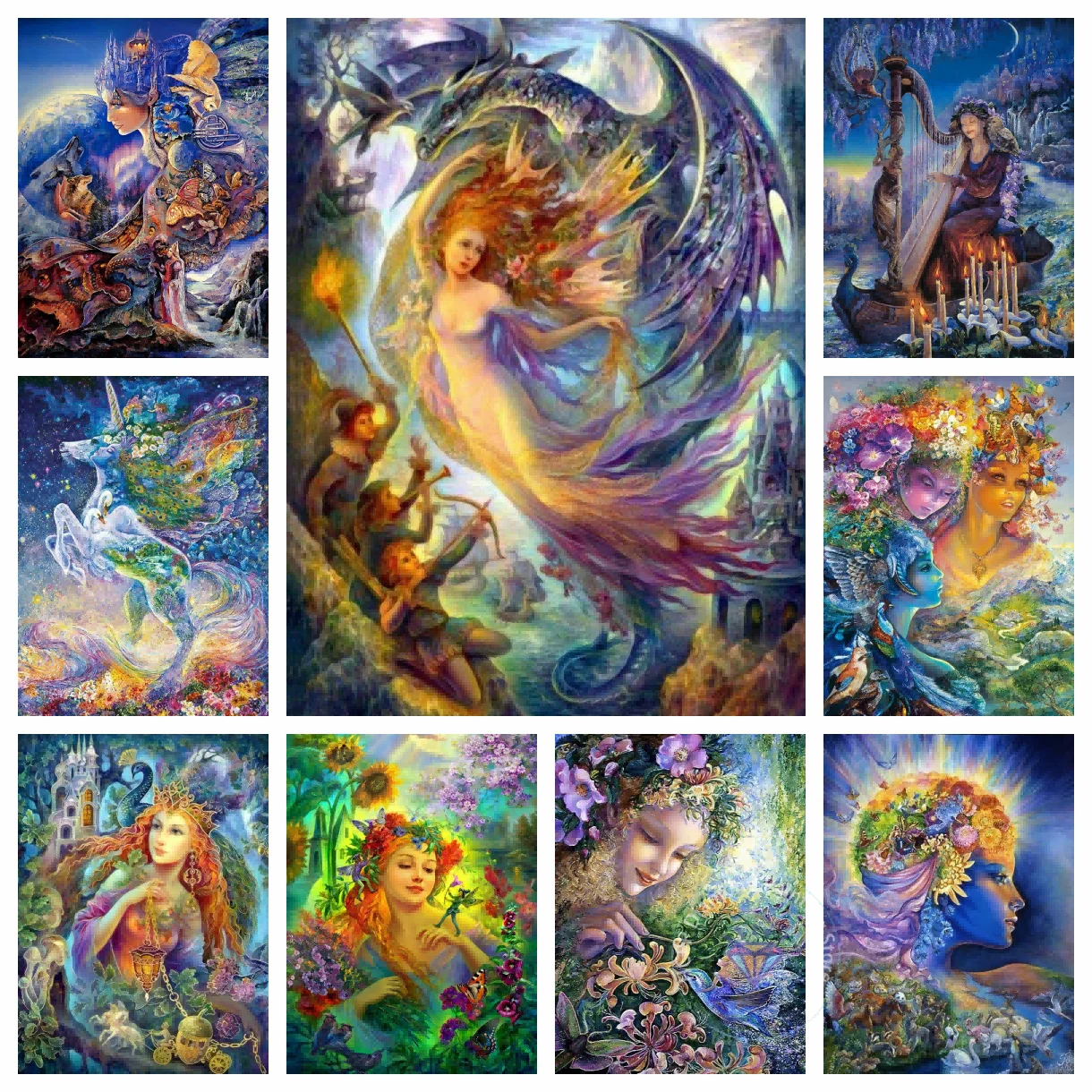 Magical Landscape Nordic Mythical Goddess Diamond Painting Kit 5D DIY ...