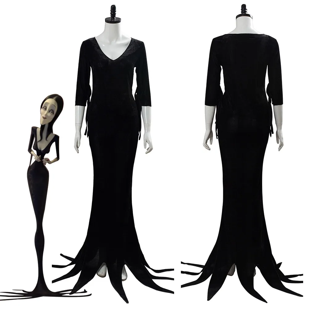 Film Addams Family Morticia Addams Cosplay Costume - AllCosplay.com
