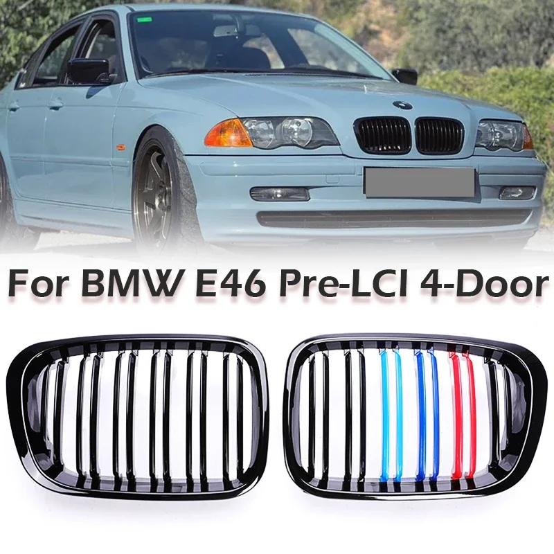 Gloss Matte Black Carbon Chrome M Color Double Slat Grille Grill For ...