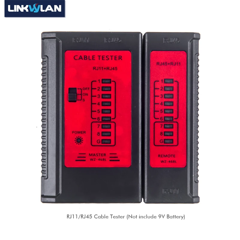 Network Telephone RJ11 RJ45 Cable Tester Upgraded design with Fast Slow ...