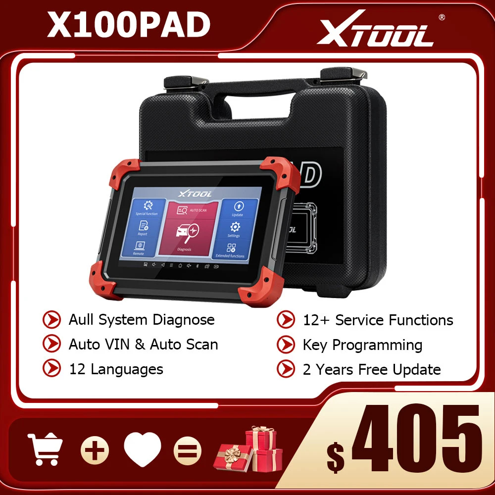 XTOOL X100PAD Full System Diagnostic Tool 12+ Service Functions OBII ...