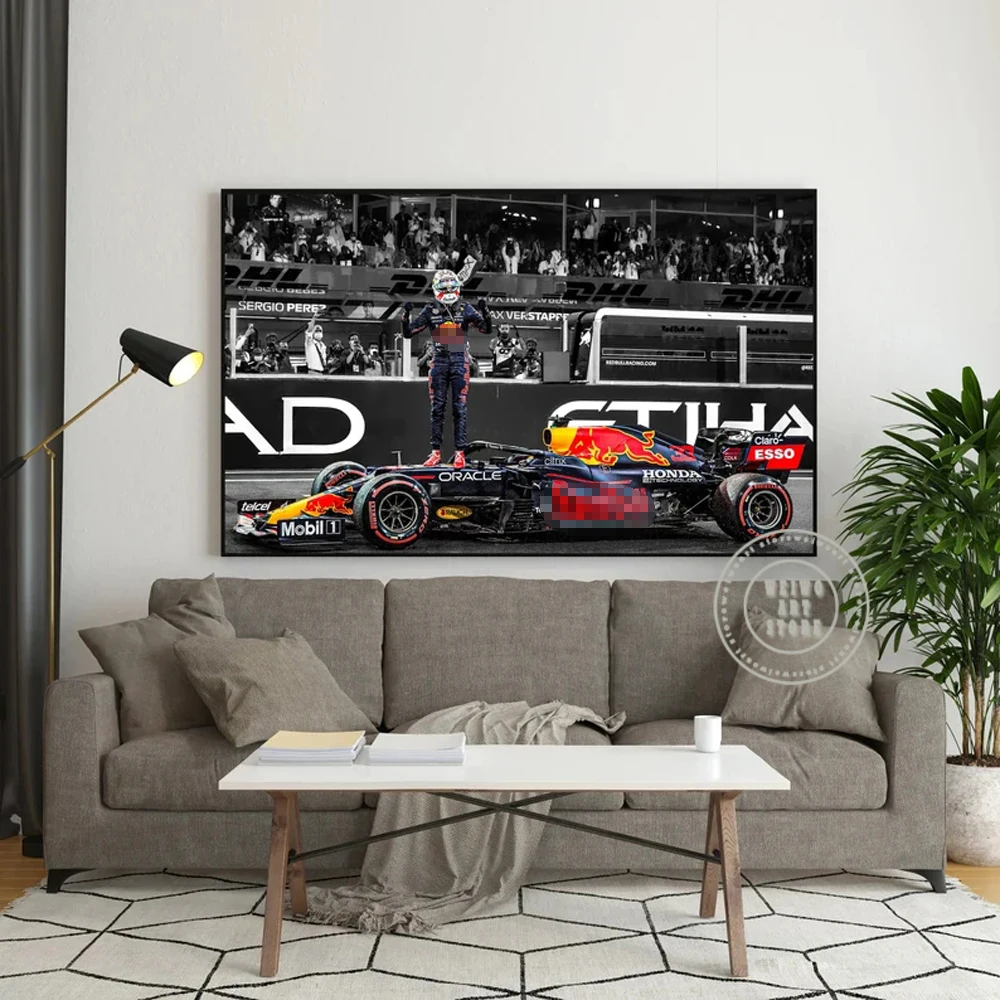 Tableau - Toile,Max Verstappens F1 affiche de course,impression sur ...