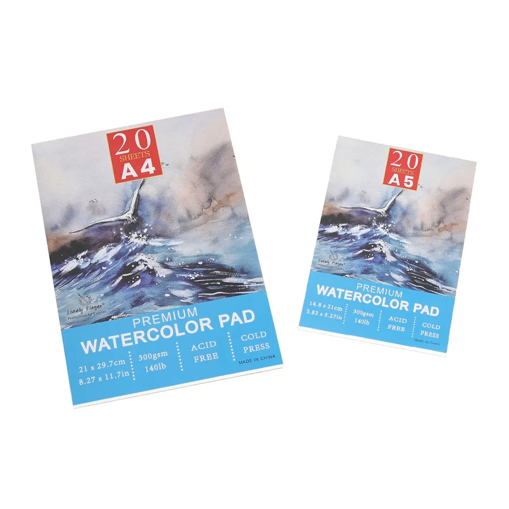 A4-A5-Watercolor-Paper-Pad-140lb-300gsm-20-Sheets-Cold-Pressed-Acid ...