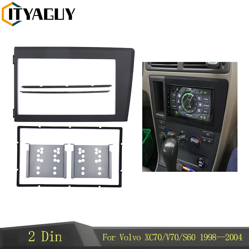 Double Din Car DVD Radio Frame for Volvo XC70 V70 S60 1998—2004 Face ...