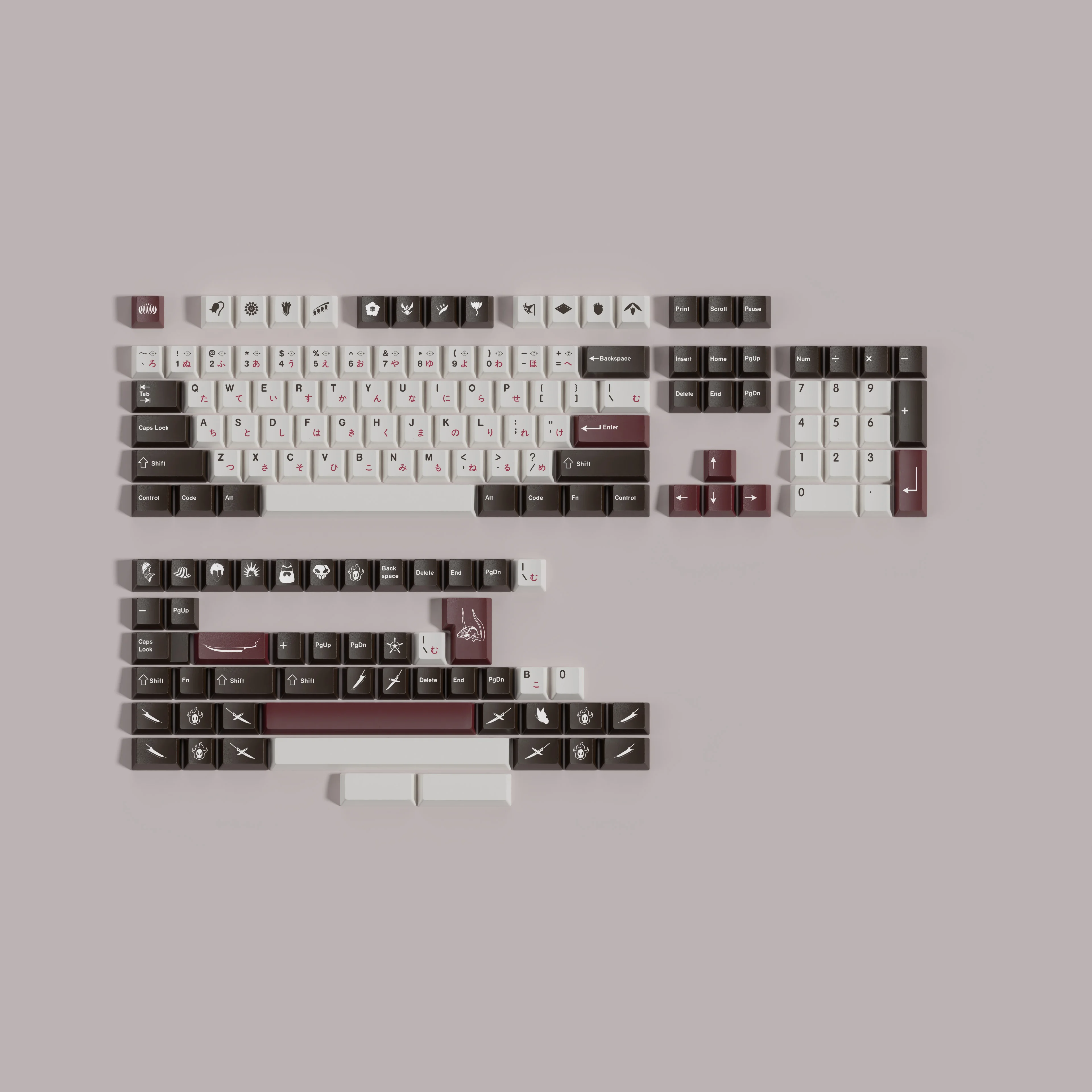 Bleach-Keycap-154-Keys-PBT-Keycaps-Cherry-Profile-DYE-SUB-Personalized ...