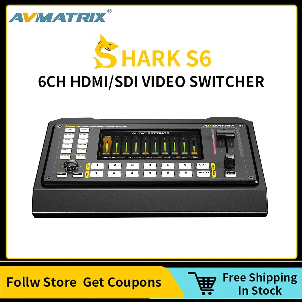 Avmatrix-SHARK-S6-6CH-SDI-Inputs-Multi-Format-Streaming-Video-Switcher ...