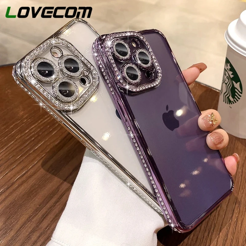 Glitter-Diamond-Camera-Protector-Phone-Case-For-iPhone-15-13-12-11-14 ...