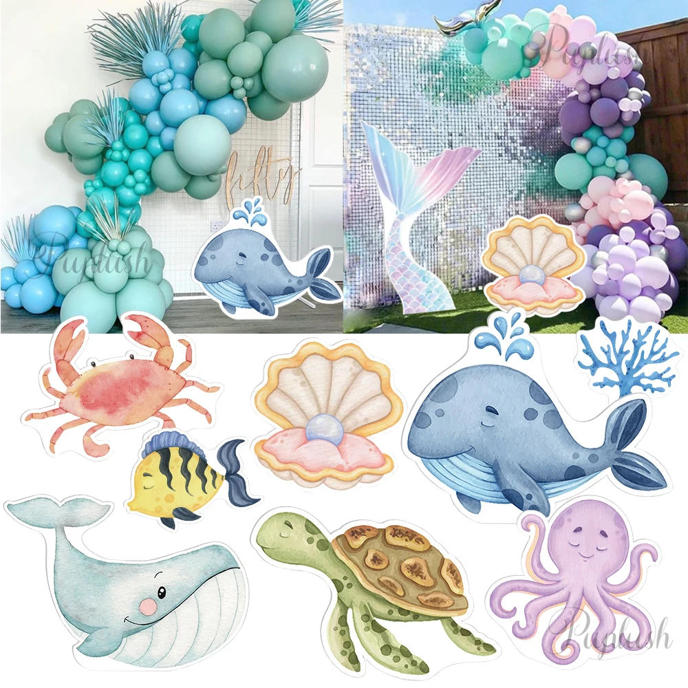 45-61-92cm-Ocean-Animals-Cutouts-Dolphin-Whale-Crabs-Shells-Cute-KT ...