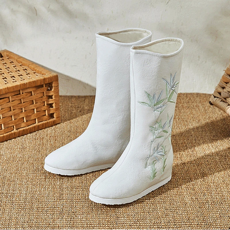 Women-Mid-Calf-Boots-Chinese-Traditional-Hanfu-Shoes-Hidden-Heels ...