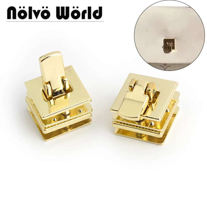 5-10-30pieces-19-19mm-Light-gold-Squared-Flip-Locks-Clasps-Fashion-Lock ...
