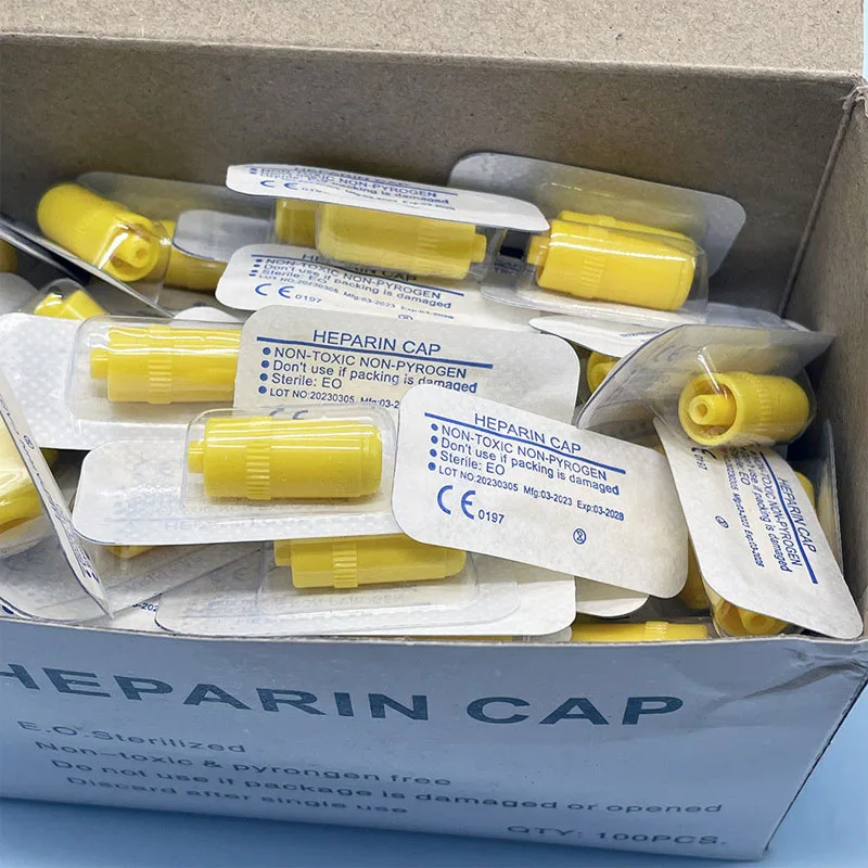 50-500pcs Heparin Cap IV Disposable Cannula Heparin Caps For Dog Cat ...