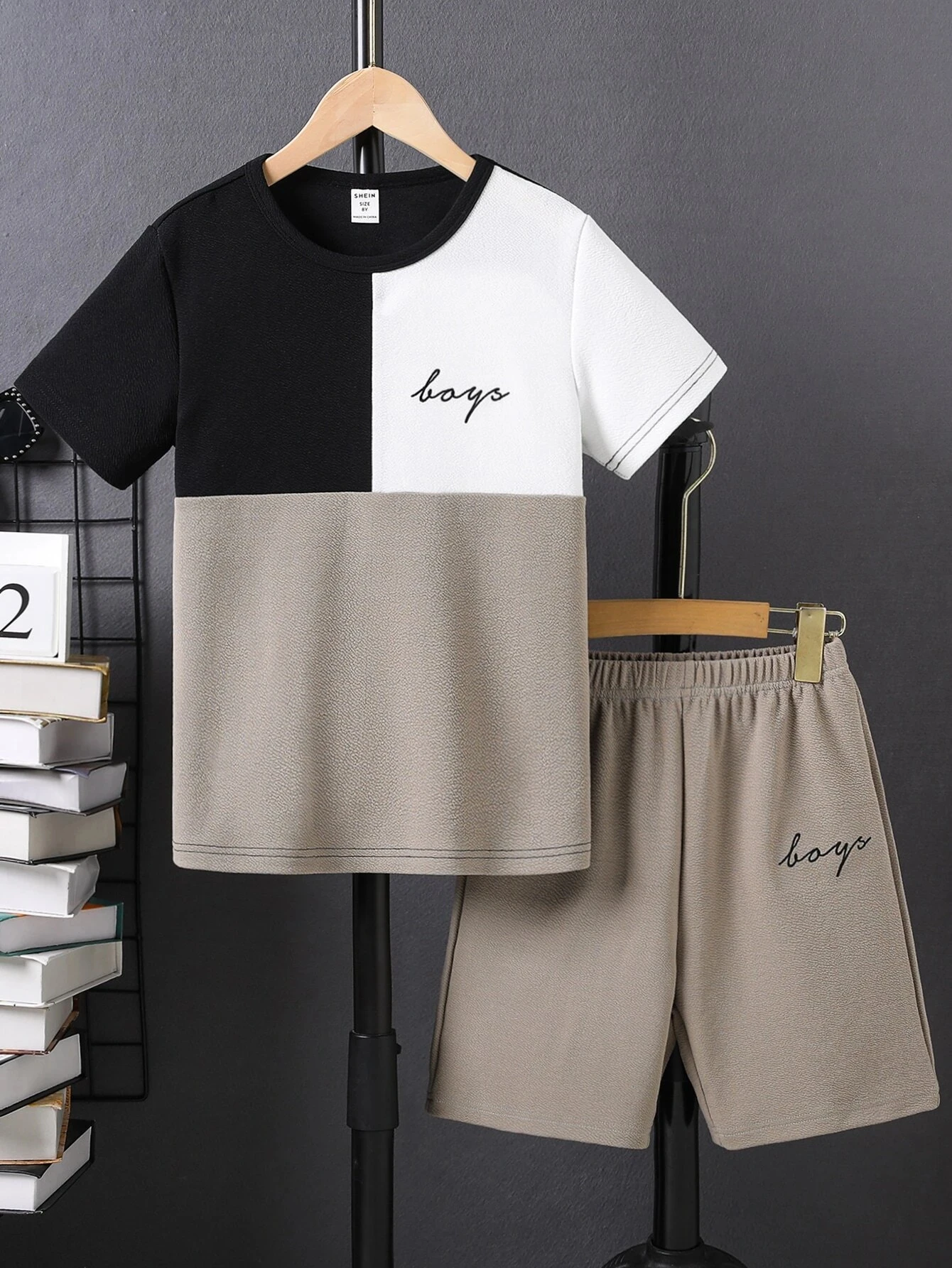 Traje-de-dos-piezas-de-manga-corta-para-ni-os-Tops-con-estampado-3d-de ...