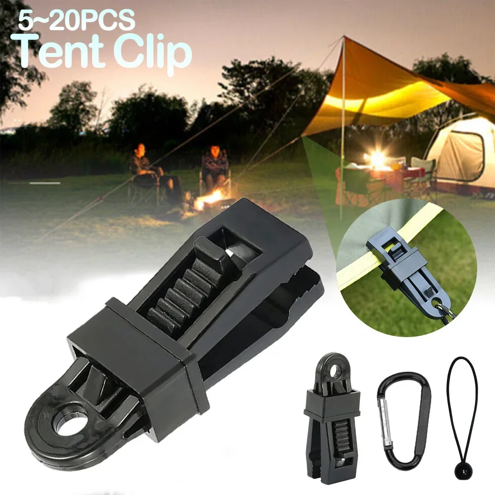 5-20Pcs-Reusable-Tent-Canopy-Clips-Tarpaulin-Holder-Clips-Wind-Rope ...