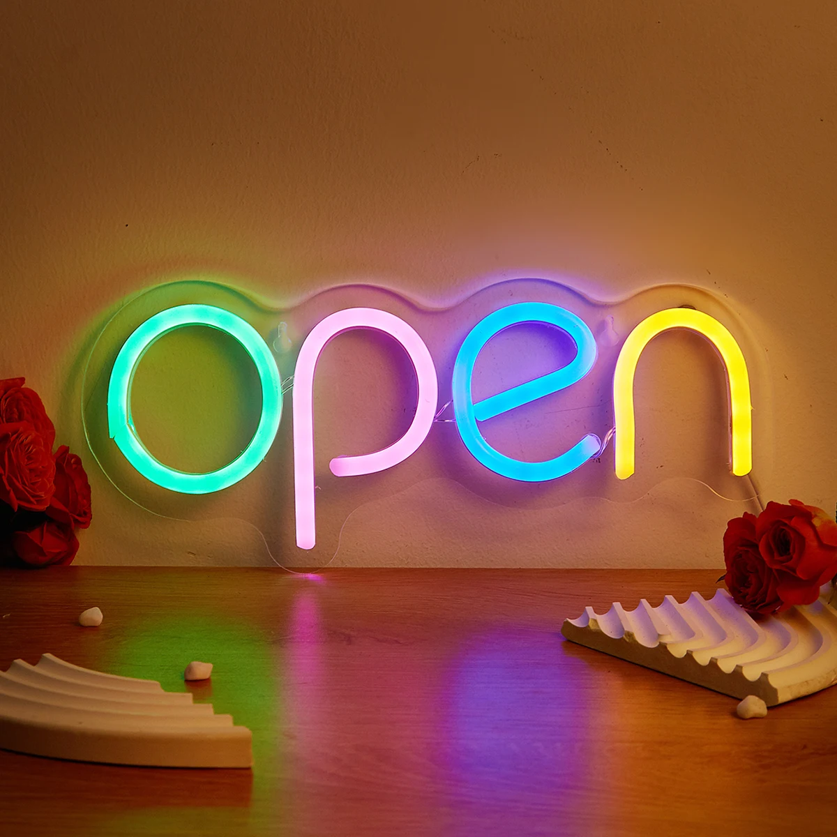 Chi-Buy-1PC-Open-Letter-LED-Neon-Sign-USB-Powered-For-Bedroom-Room-Wall ...