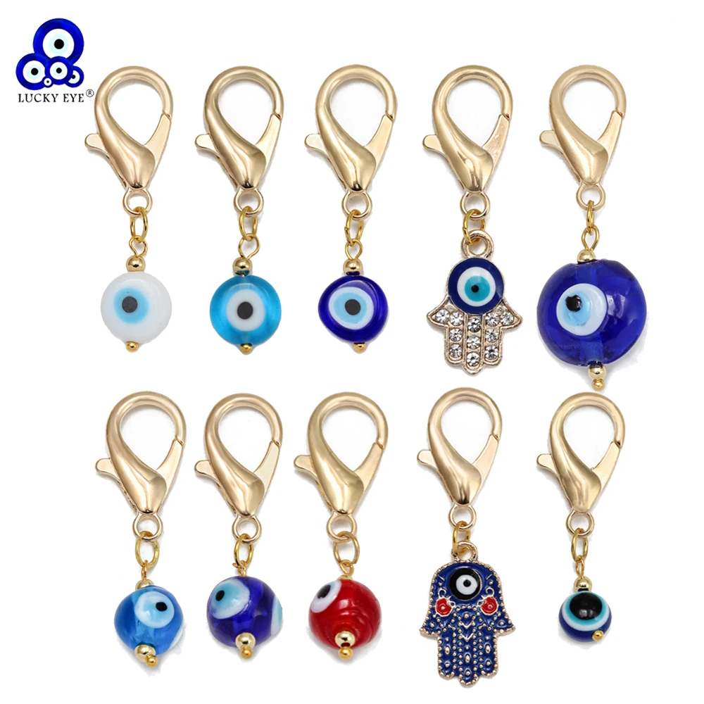 Lucky-Eye-3pcs-set-Turkish-Evil-Eye-Bead-Keychain-Set-Alloy-Round ...