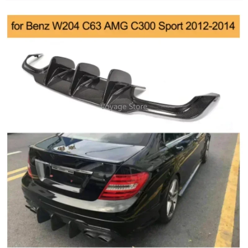 Carbon-Fiber-Car-Rear-Bumper-Diffuser-for-Mercedes-Benz-W204-C63-AMG ...