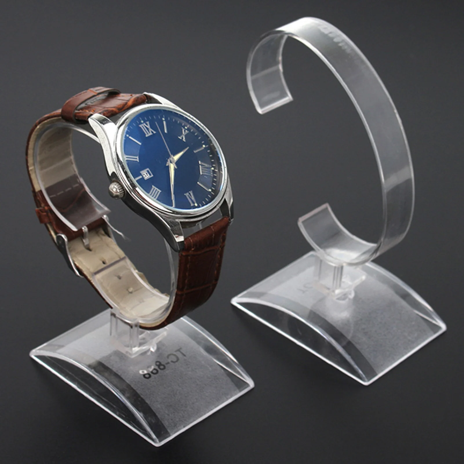 Professional 360° Rotaable Watch Display Stand Transparent Plastic ...