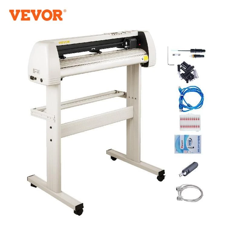 VEVOR 28 / 34 Inch Vinyl Cutter Plotter Sign Cutting Machine with 20 Blades LCD Signmaster ...