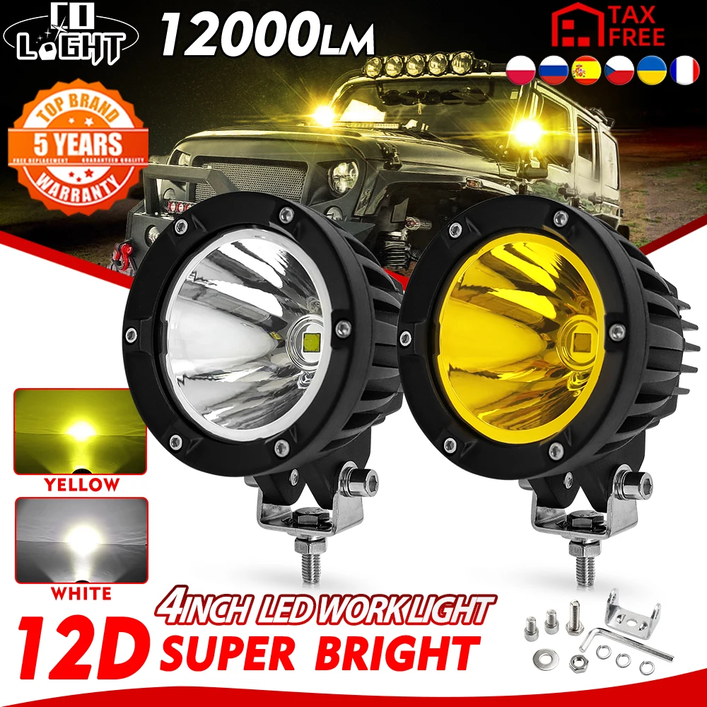 CO-LIGHT-4-Car-LED-Work-Light-Offroad-4x4-Spotlights-3500K-6000K ...