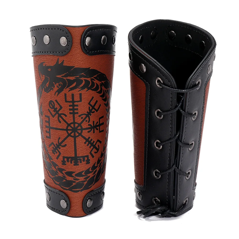 Archery Arm Guard Hand Protector Compass Handmade Leather Forearm ...