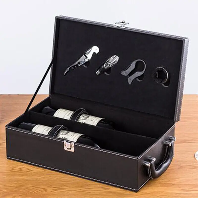 1 Set Wine Bottle Packing Boxes With Tools Vintage Luxury Wine Bottle ...