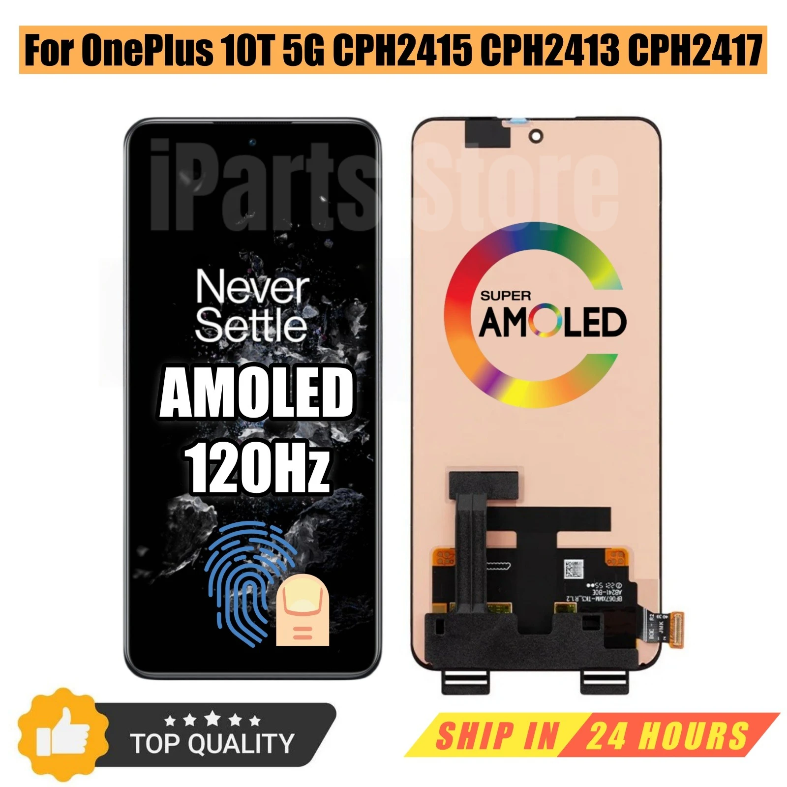 iParts Replacement New Display for OnePlus 10T 1+10T 5G CPH2415 CPH2413 ...