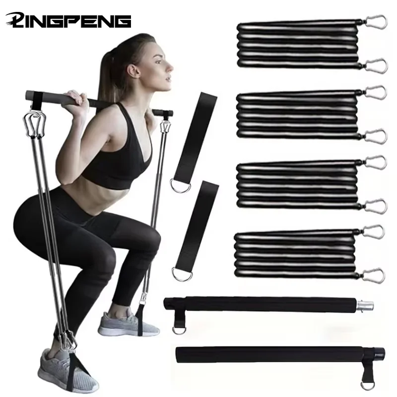 Pilates Stick Home Yoga Assisted Tension Rope Fitness Stick TPE ...