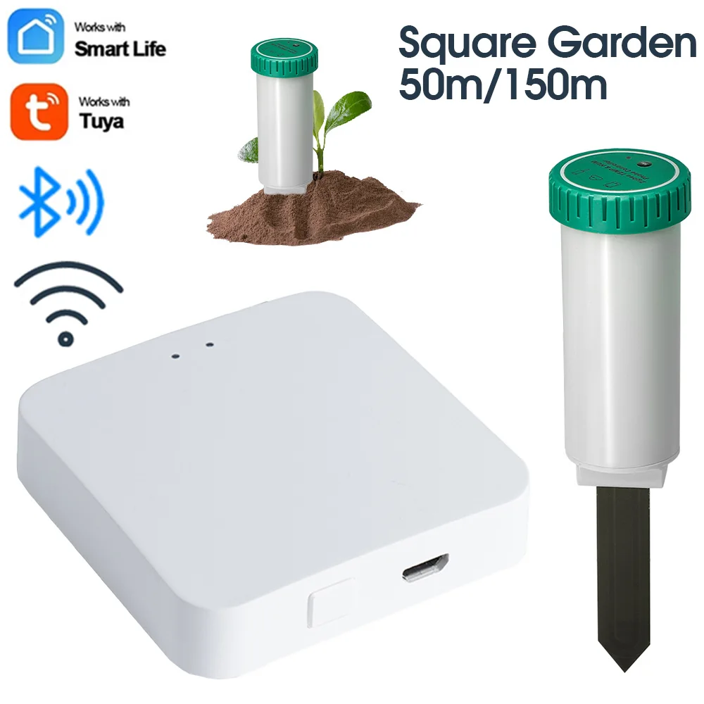 Detector de jardim inteligente tuya bluetooth wi fi temperatura do solo ...