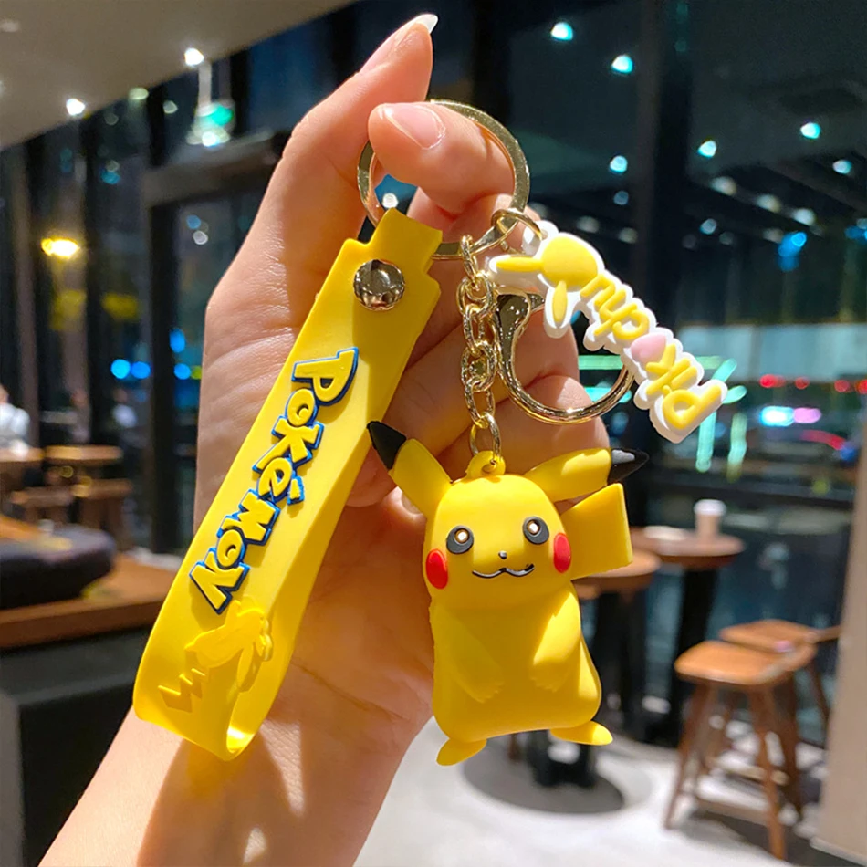 6Pcs Pokemon Keychain Bulk Lot, Cute Pikachu Keyring Charm for Bag Car ...