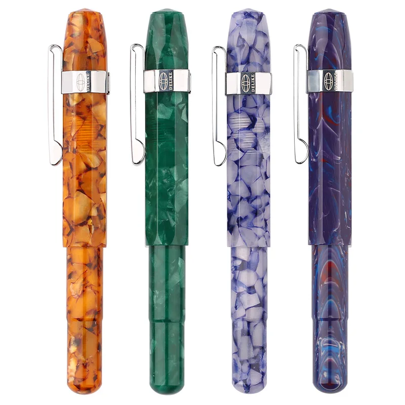 Delike Alpha Resin Travel Short Fountain Pen Acrylic Pocket Pen Extra 0 ...
